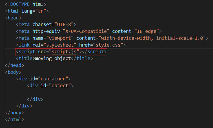 HTML, CSS ve Java Script ile Hareket Ettirilebilen Nesne Yapımı ...