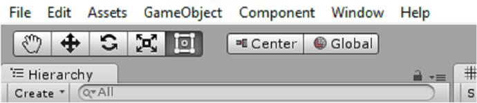 Unity: Toolbar/Menüler Hakkında Bilgiler