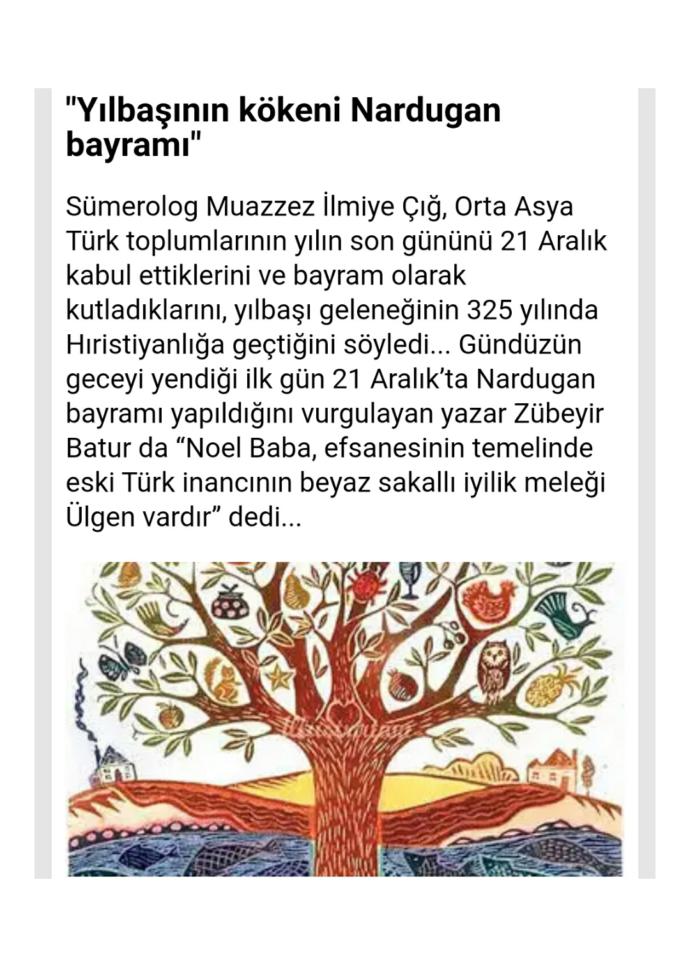 22 Aralık Nardugan/Yeniden Doğuş Bayramı Noel Baba & Çam süsleme ...