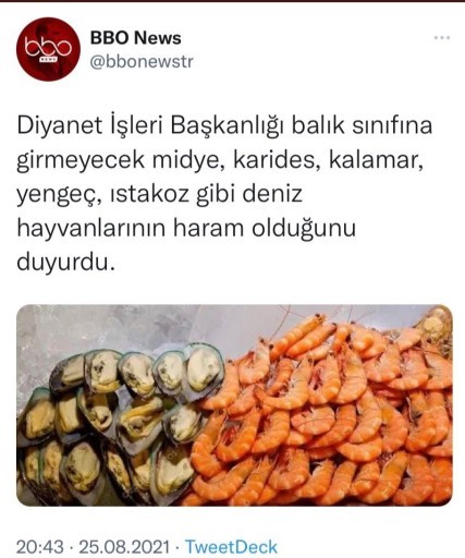 Midye, yengeç ve ıstakoz haram kabul edilmiş! Bu konu hakkında ne ...