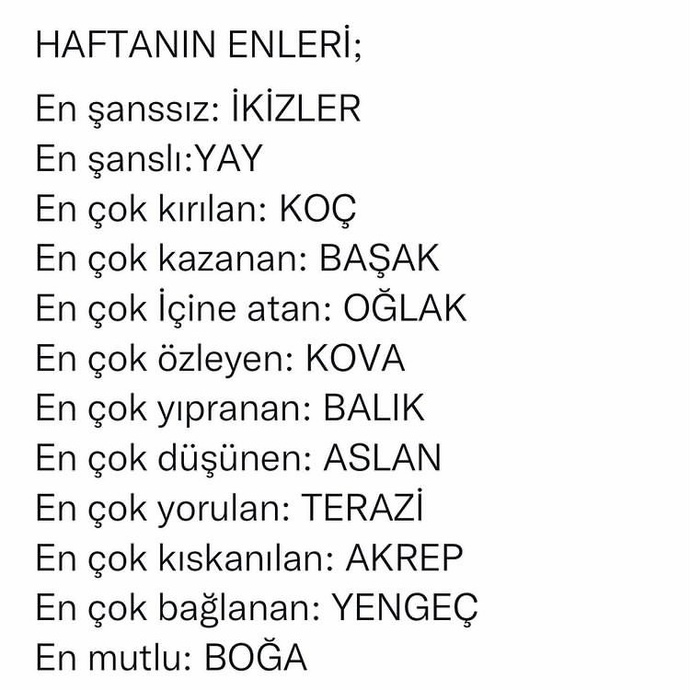 Burçlarda haftanın enleri nelerdir? - KizlarSoruyor