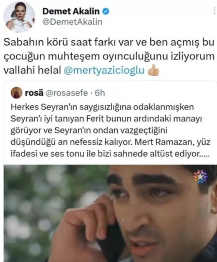Demet Akalın, Mert Ramazan Demir'i öveyim derken yanlışlıkla Mert ...