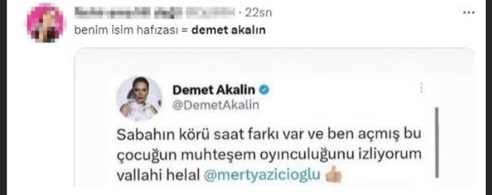 Demet Akalın, Mert Ramazan Demir'i öveyim derken yanlışlıkla Mert ...