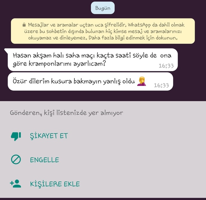 Whatsapptan yanlışlıkla (!) atılan bir mesaj aldınız mı hiç ...