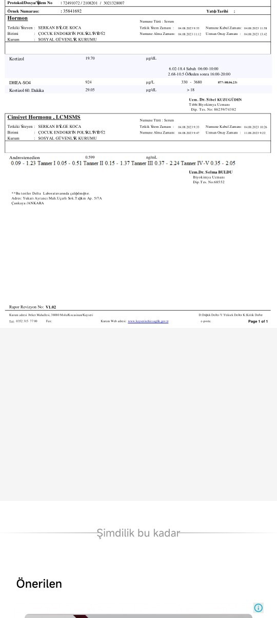 Yoğun adet kanaması ile ilgili hormon testi yapıldı ama doktora henüz ...