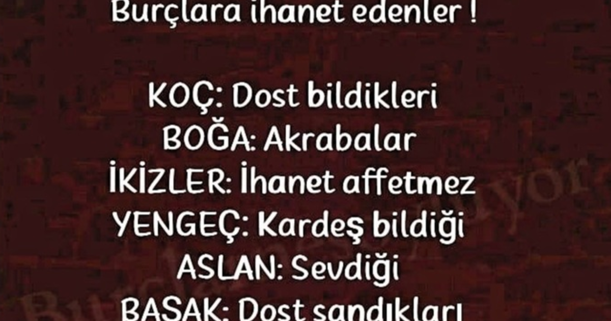 Burcuna göre size kim ihanet eder? - KizlarSoruyor