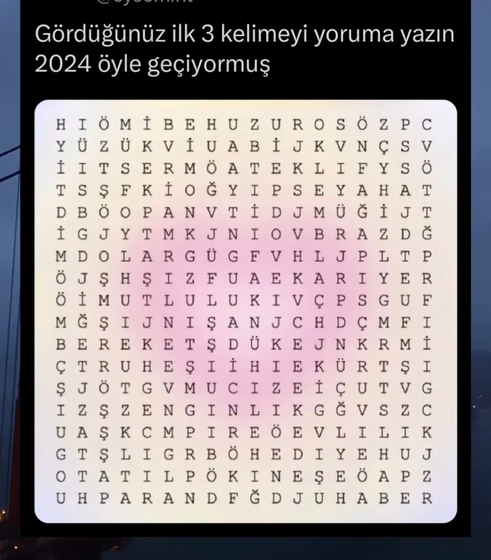 Gördüğünüz ilk 3 kelime 2024 'ün nasıl geçeceğini belirliyormuş!! Siz ...