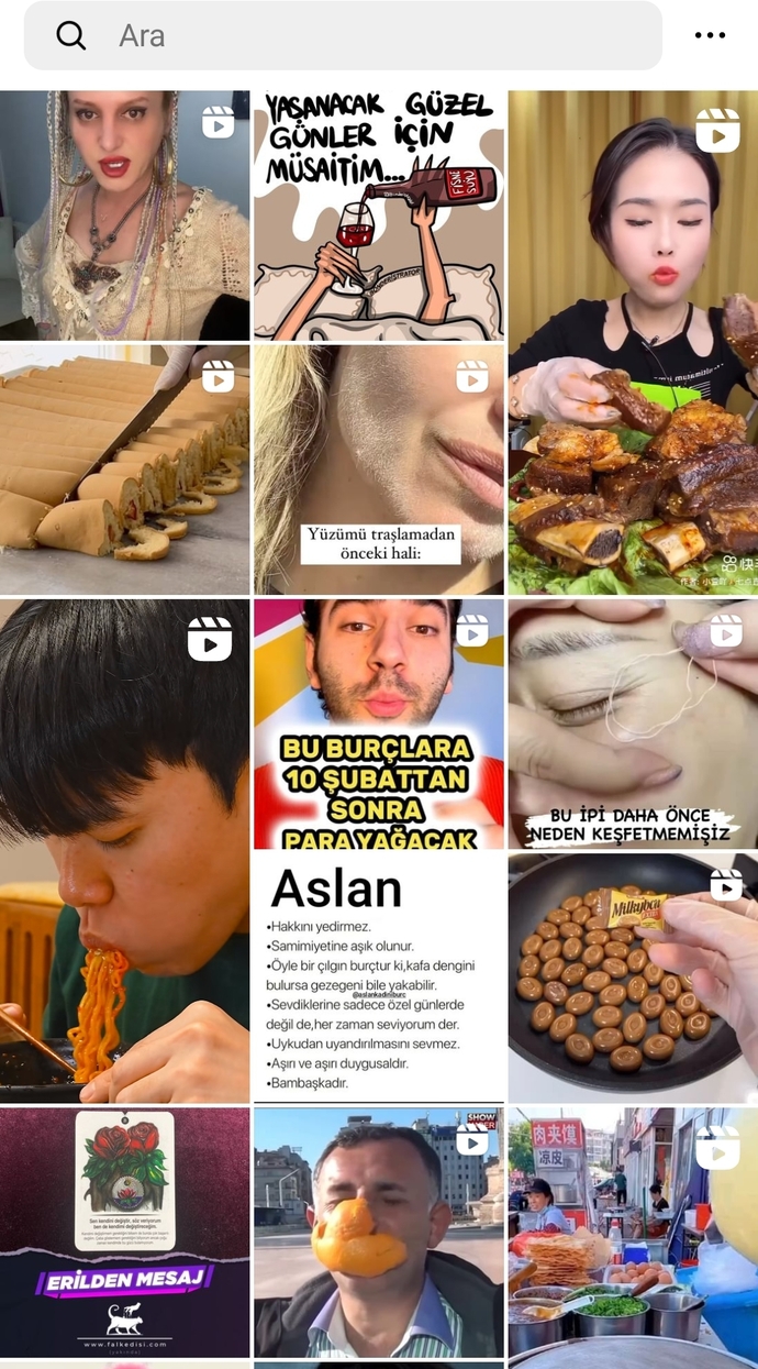 İnsta keşfetinizden anlık paylaşır mısınız, ben başlatıyorum ...