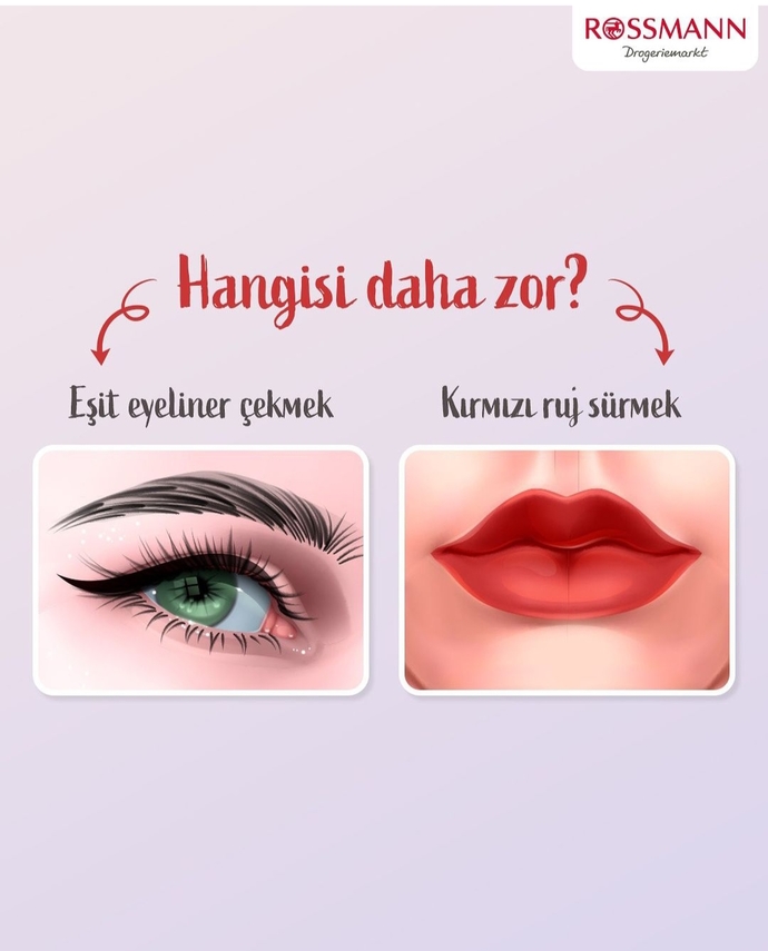 Eyeliner çekmek mi daha zor, kırmızı ruj sürmek mi? - KizlarSoruyor