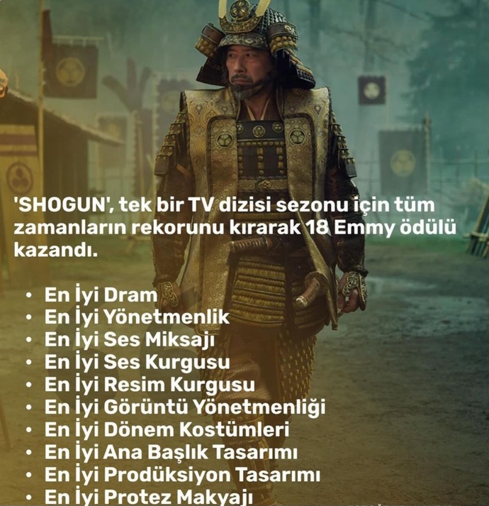 "SHOGUN" 18 ödül ile Emmy rekoru kırdı, diziyi izlediniz mi? - KizlarSoruyor