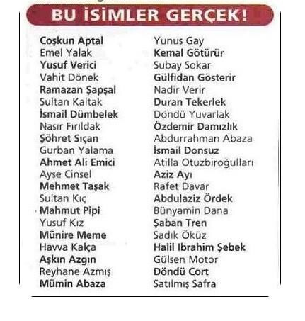 Duyduğunuz en garip kadın/erkek ismi nedir? - KizlarSoruyor