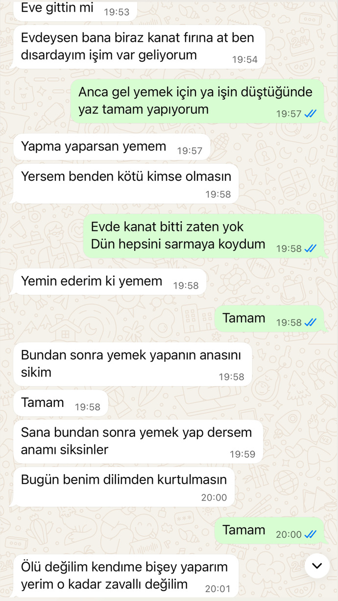 Sadece bir ilgi istemiştim sadece işi düştüğünde yaz yazıyorsun dedim ...