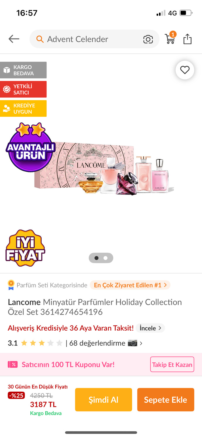 3187 kişi bana birer lira verirse hayalimdeki parfüm setini ...